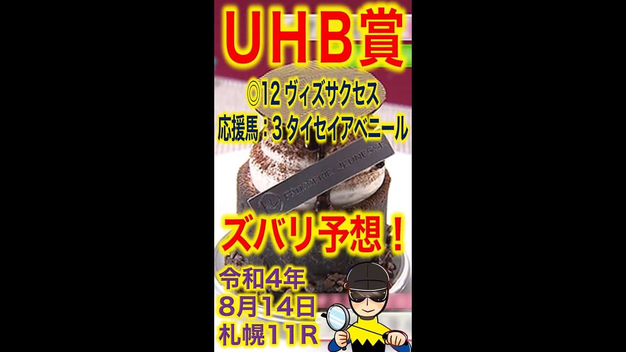 【投資競馬塾】UHB賞（OP）ズバリ予想！ 12 ヴィズサクセス★応援馬：3 タイセイアベニール★札幌11R★令和4年8月14日（日） #Shorts | 競馬動画まとめ