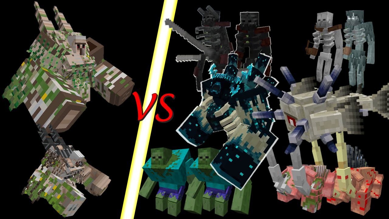 Mutant Iron Golems vs Mutant Creatures! Team battle. Minecraft mob ...