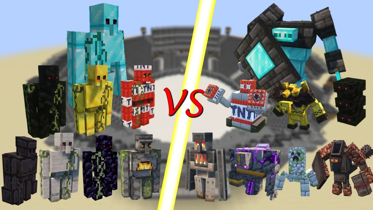 Extra Golems's Golem vs Golemania's Golem! Minecraft mob battle! | マイクラ ...