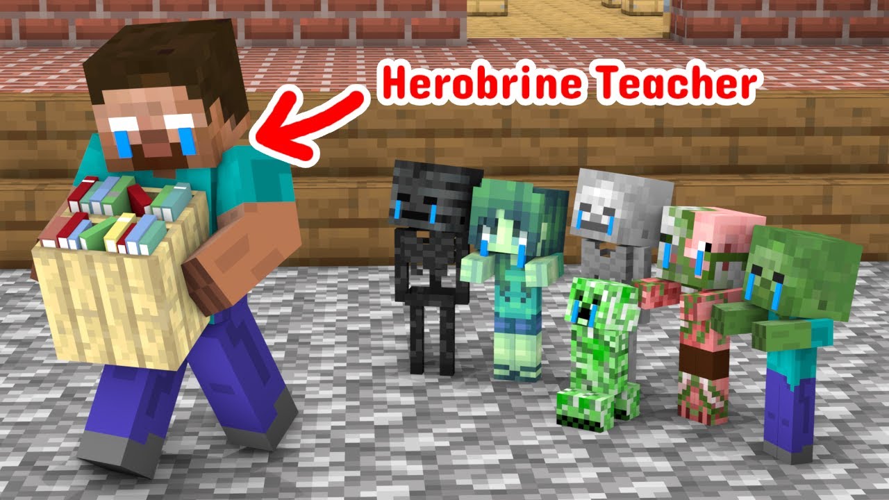 Monster School : Goodbye Teacher Herobrine !! – Minecraft Animation ...