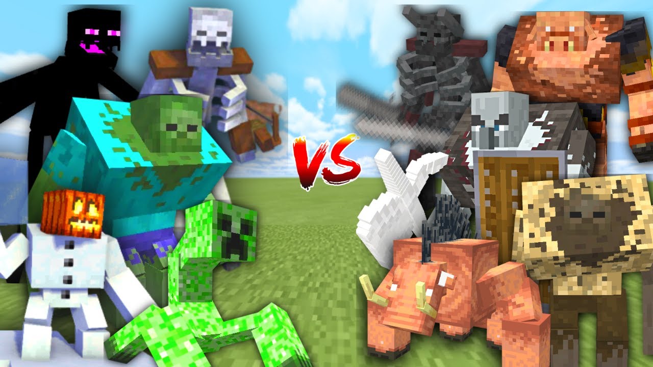 MUTANT CREATURES vs MUTANT MOBS in Minecraft Mob Battle | マイクラ（Minecraft）動画まとめ
