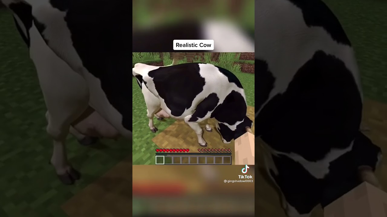 minecraft realistic cow #shorts #minecraft #mod #moddedminecraft #cow # ...