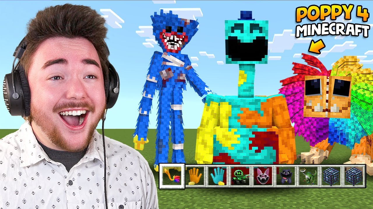 PLAYING THE POPPY PLAYTIME CHAPTER 4 MOD IN MINECRAFT… (its so amazing ...