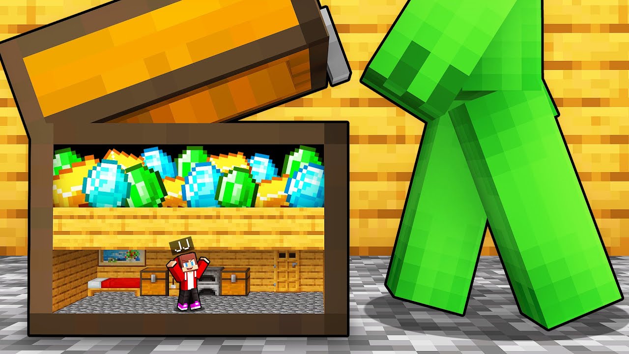 JJ Use TINY MOD To Rob Mikey In Minecraft! (Maizen) | マイクラ（Minecraft）動画まとめ