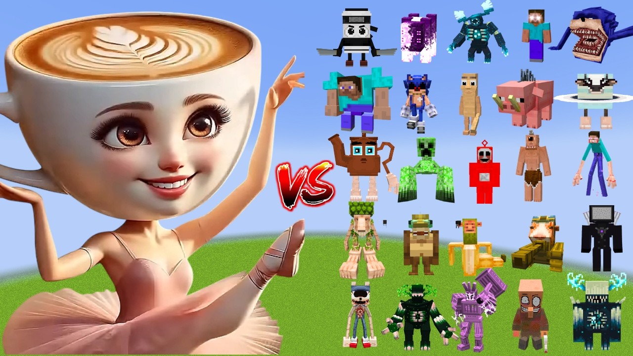 Ballerina Cappuccina vs All Minecraft Bosses – Minecraft Mob Battle ...