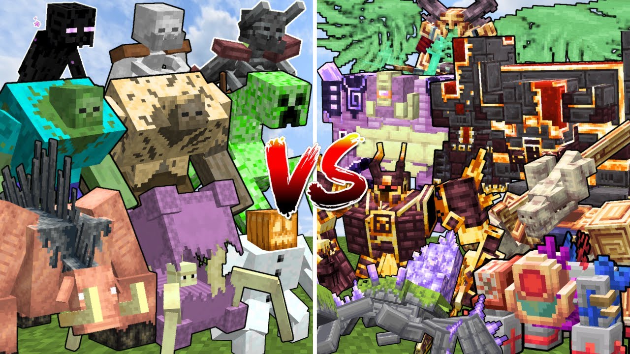 All MINECRAFT MUTANT MONSTERS vs ALL L_ENDER'S CATACLYSM MOBS ...
