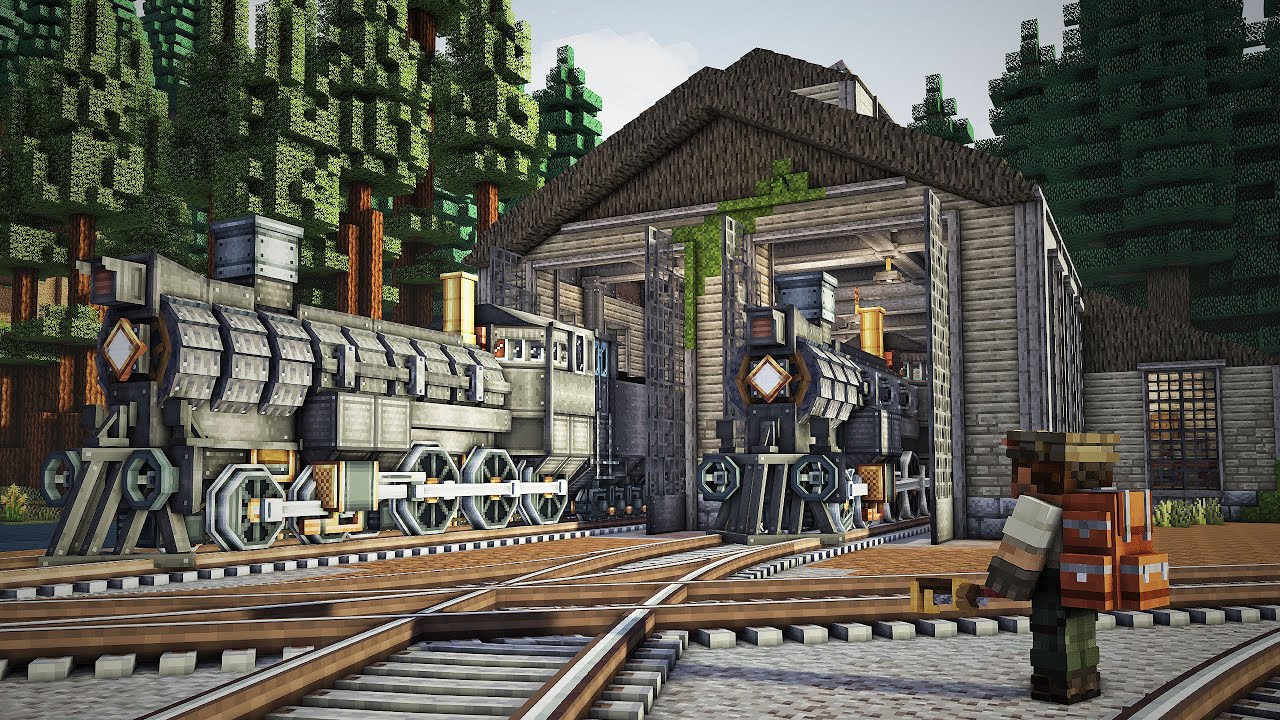 Trains in Minecraft Create Mod! | マイクラ（Minecraft）動画まとめ