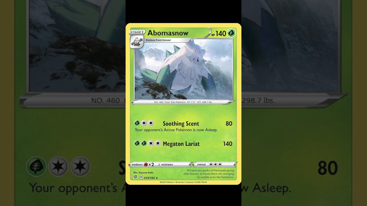 ABOMASNOW (POKEMON CARD) KAZUMA KODA [REBEL CLASH] | ポケモン関連情報のまとめ動画